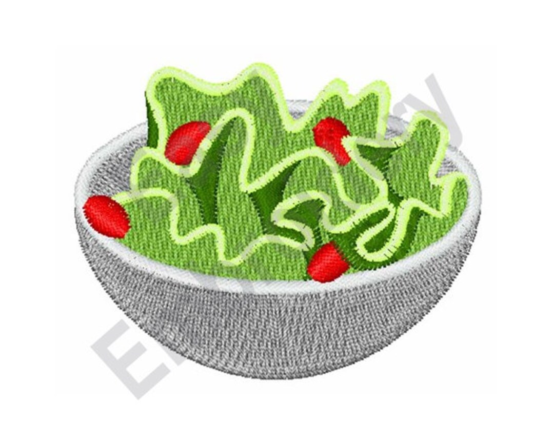 Salad Bowl - Machine Embroidery Design - Etsy