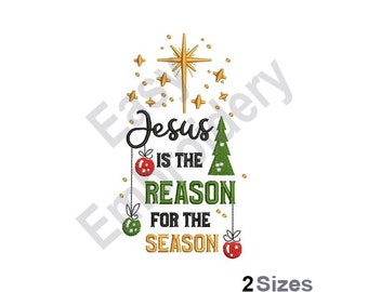 JESUS is the REASON for the Season Christmas Tree Satin and Deco 4x4 ...