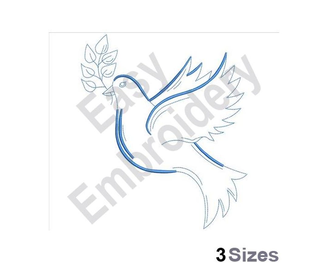 Peace Dove Machine Embroidery Design 3 Sizes - Etsy