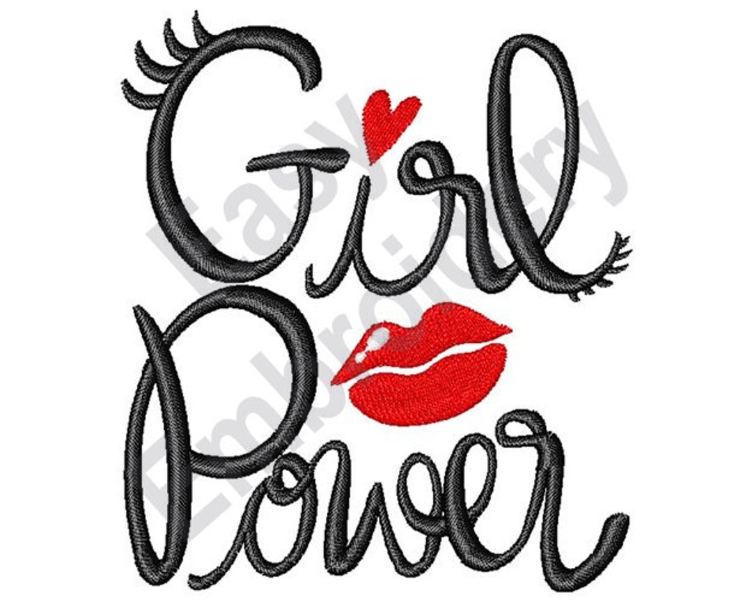 Girl Power - Machine Embroidery Design - Etsy