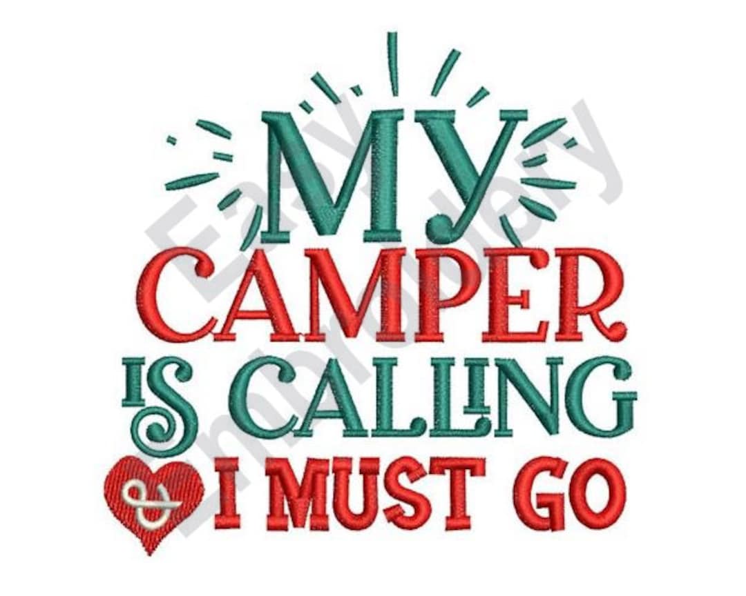 Camper is Calling - Machine Embroidery Design - Etsy