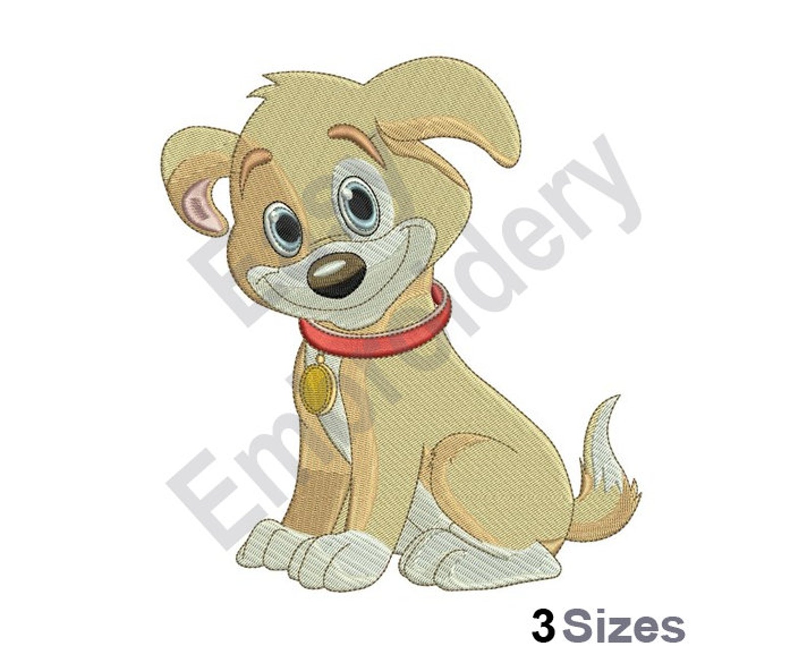 Puppy Dog Machine Embroidery Design | Etsy