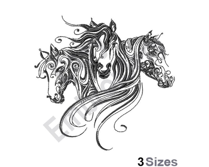 Horses Machine Embroidery Design Horse Embroidery Design - Etsy Canada