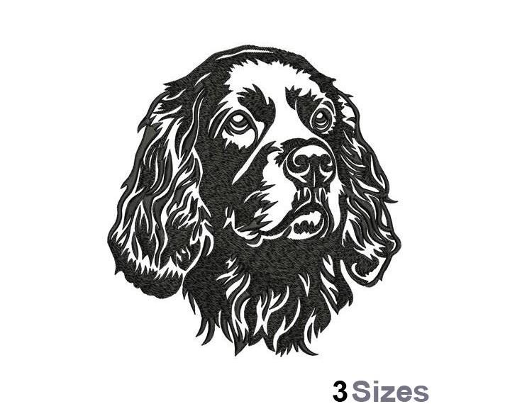 Cocker Spaniel - Machine Embroidery Design - 3 Sizes - Etsy