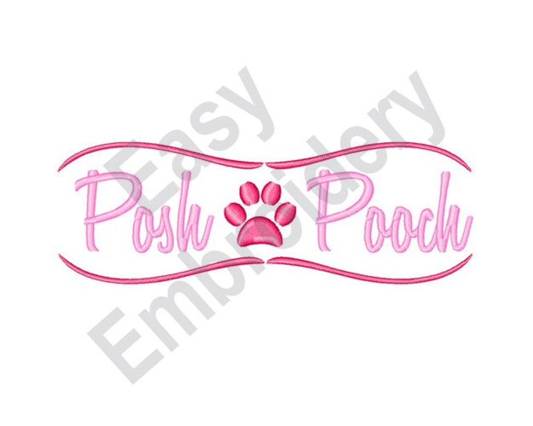 Posh Pooch - Machine Embroidery Design - Etsy