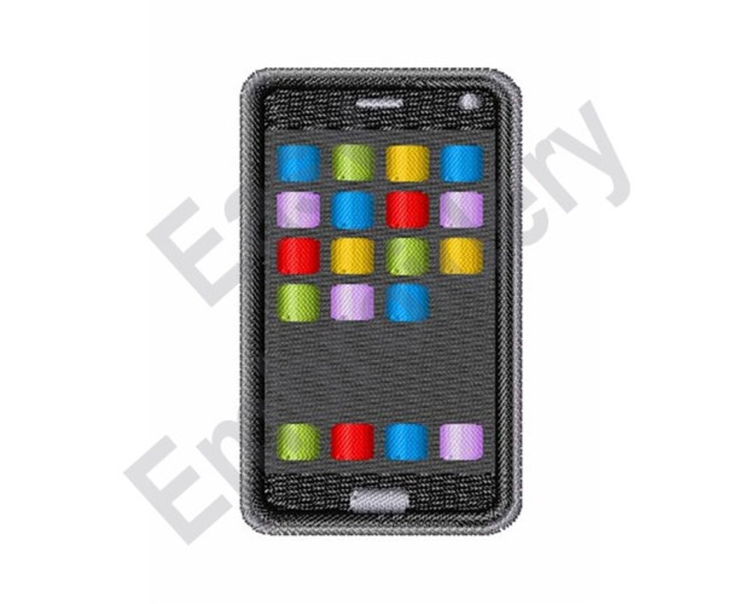 Cell Phone - Machine Embroidery Design - Etsy