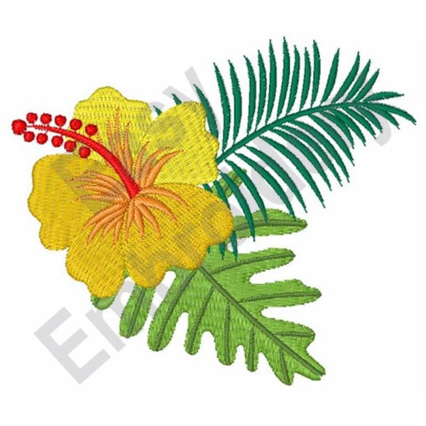 Hibiscus Embroidery - Etsy