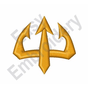 Trident Emblem - Machine Embroidery Design - Etsy