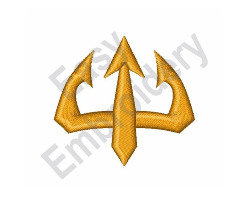 Trident Emblem Machine Embroidery Design - Etsy