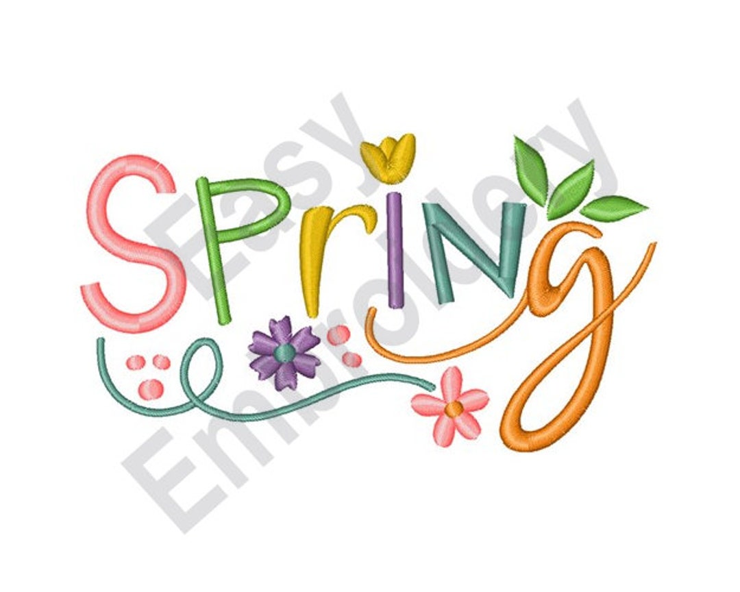 Spring Flowers Machine Embroidery Design - Etsy