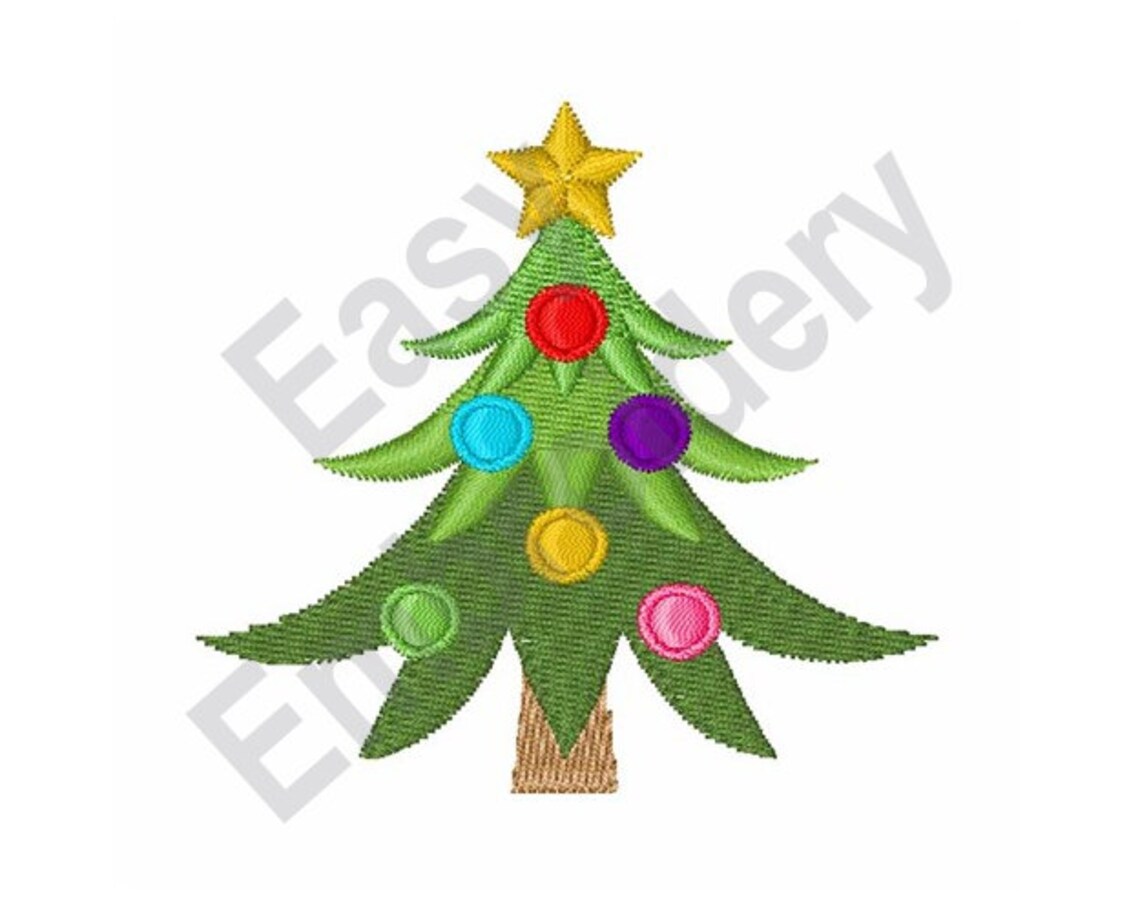 Christmas Tree Machine Embroidery Design Christmas - Etsy