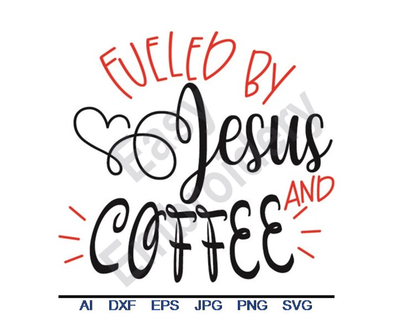 Jesus & Coffee Svg Dxf Eps Png Jpg Vector Art Clipart - Etsy