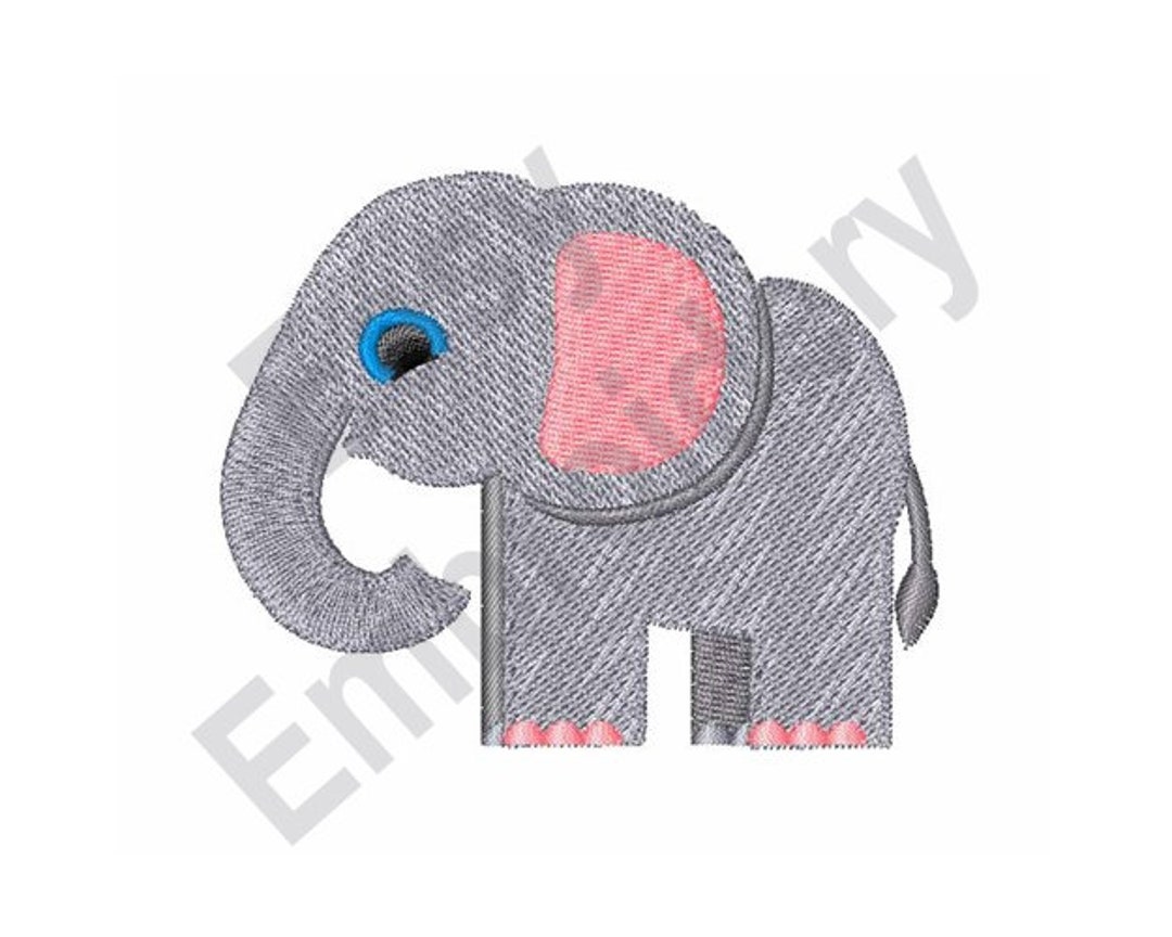 Elephant Machine Embroidery Design - Etsy
