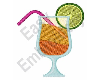 Old Fashioned Cocktail - Machine Embroidery Design, Cocktail Glass ...