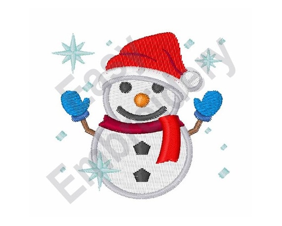 Snowman Machine Embroidery Design Christmas Embroidery | Etsy
