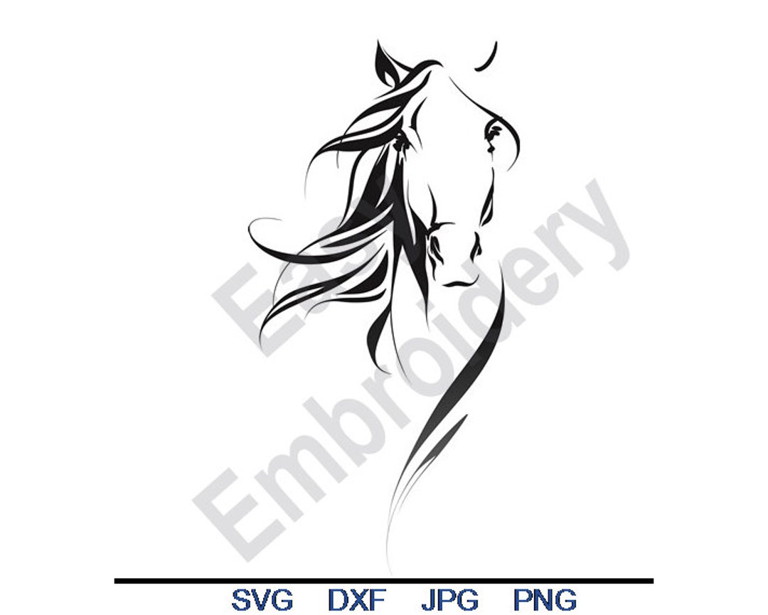 Horse Head - Svg, Dxf, Eps, Png, Jpg, Vector Art, Clipart, Cut File - Etsy