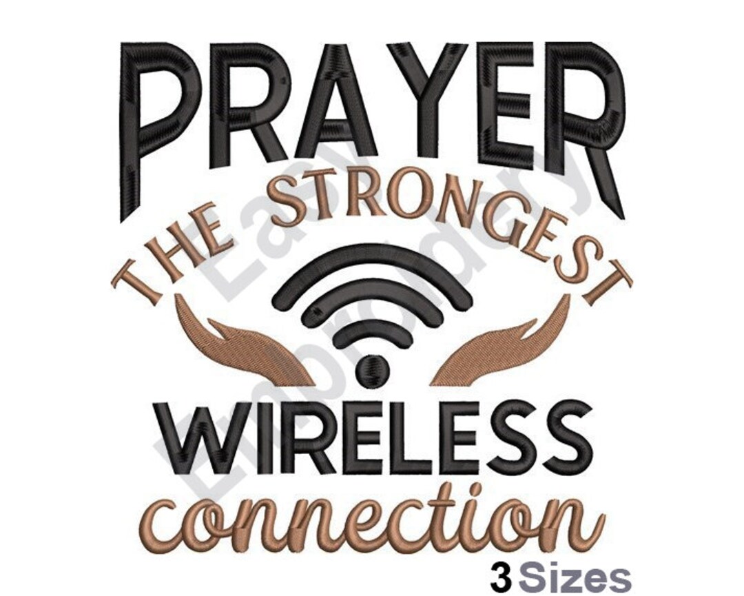 Prayer Connection - Machine Embroidery Design - 3 Sizes - Etsy