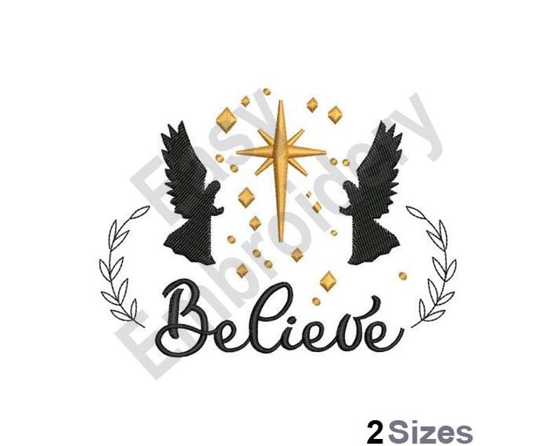 Believe - Machine Embroidery Design - 2 Sizes - Etsy