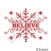 Believe - Machine Embroidery Design, Christmas Embroidery - Etsy
