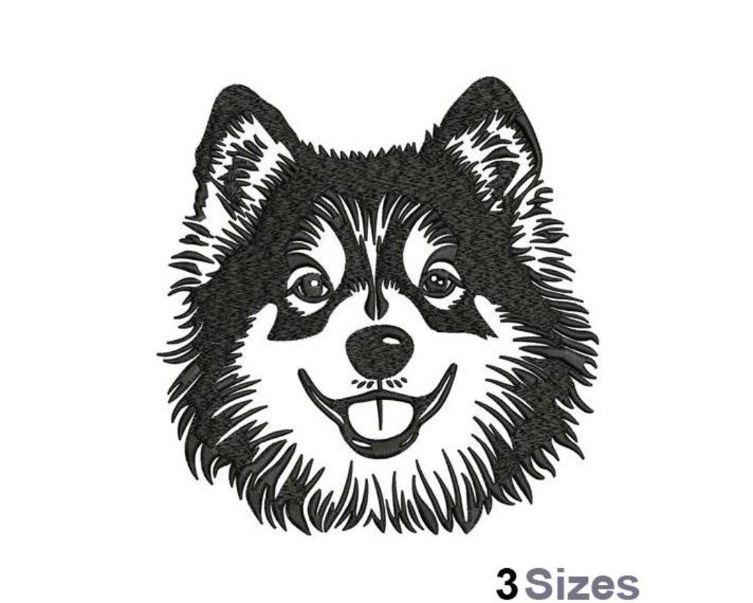 American Eskimo - Machine Embroidery Design - 3 Sizes - Etsy