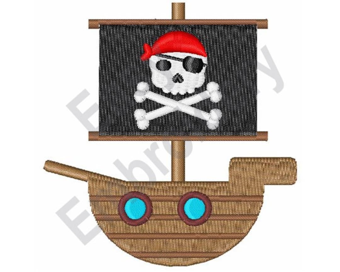 Pirate Ship - Machine Embroidery Design - Etsy