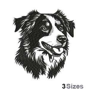 Miniature Australian Shepherd - Machine Embroidery Design - 3 Sizes - Etsy