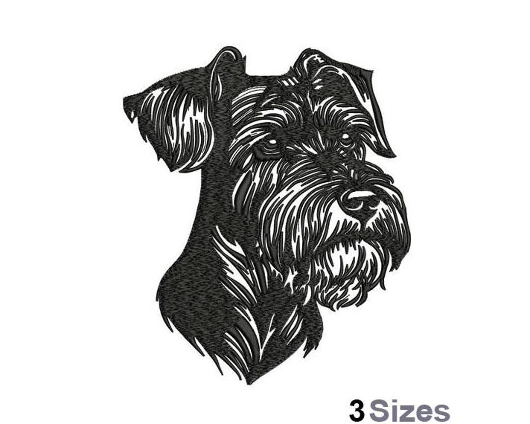 Schnauzer - Machine Embroidery Design - 3 Sizes - Etsy