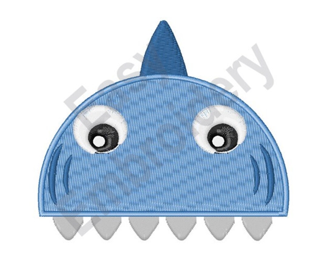 Shark Pocket Topper Machine Embroidery Design - Etsy
