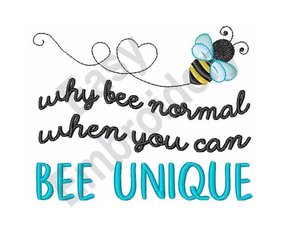 Bee Unique Machine Embroidery Design | Etsy