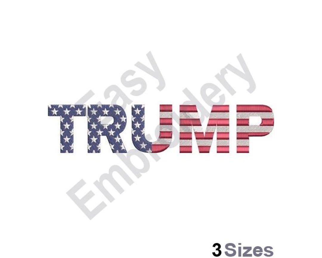 Trump - Machine Embroidery Design - 3 Sizes, US President Design - Etsy