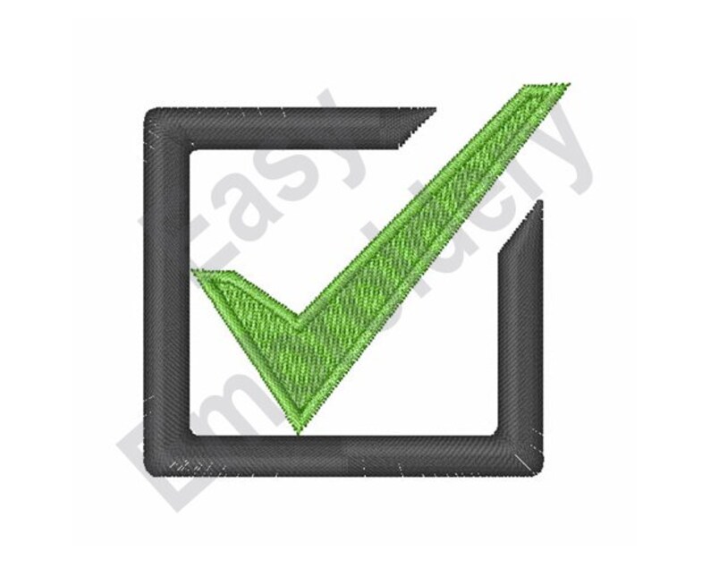 Check Box Machine Embroidery Design Ballot Box | Etsy