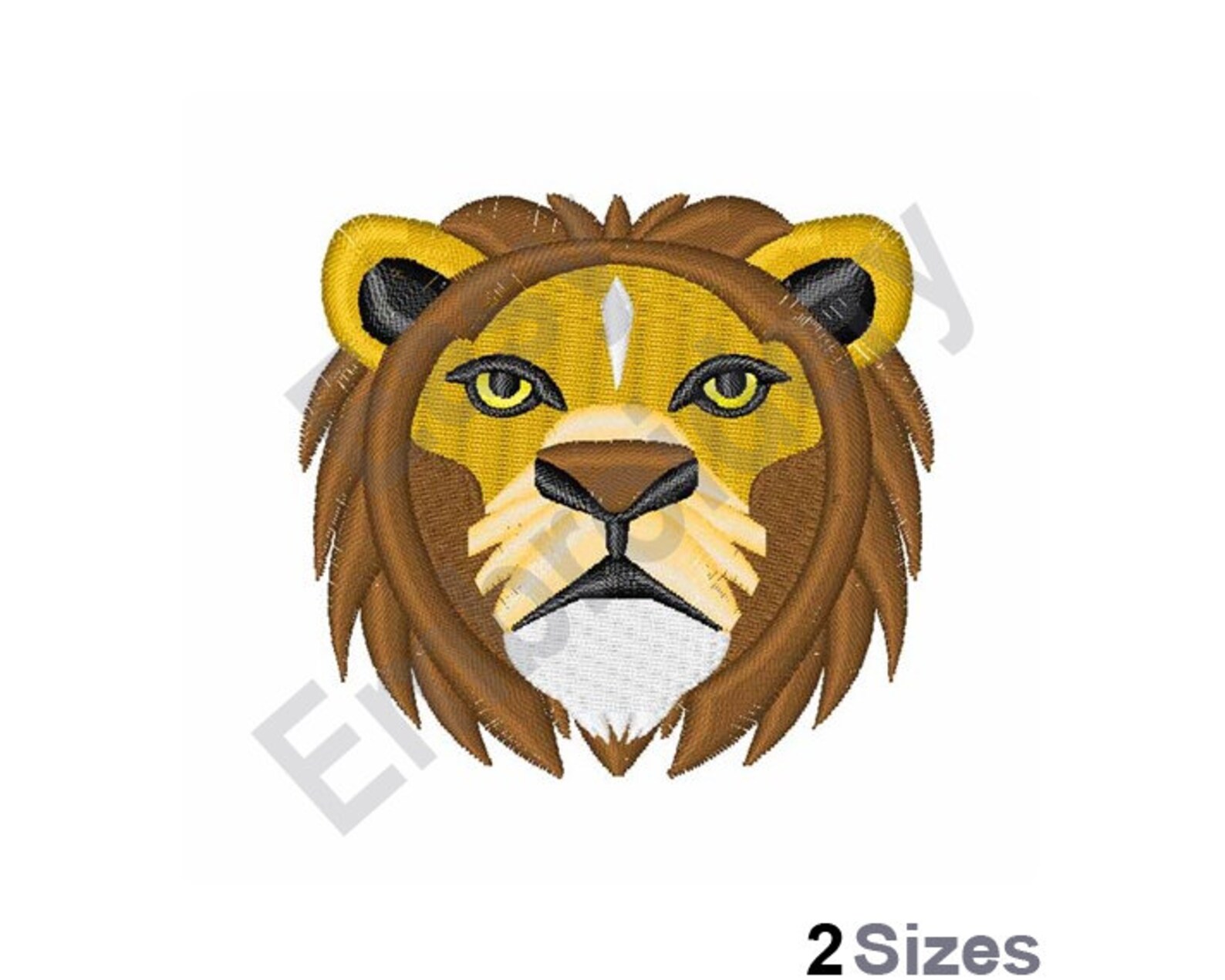 Lion Head Machine Embroidery Design | Etsy