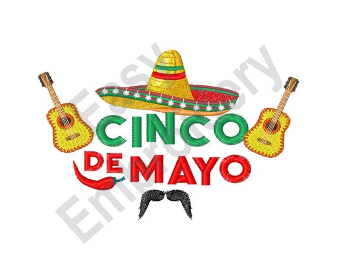 Cinco De Mayo - Machine Embroidery Design, Mexican Embroidery - Etsy