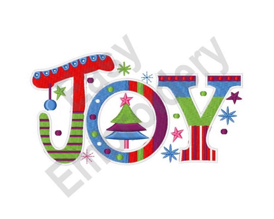 Christmas Joy - Machine Embroidery Design - Etsy