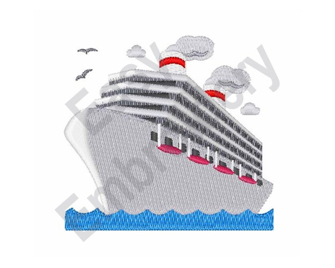 Cruise Ship - Machine Embroidery Design - Etsy