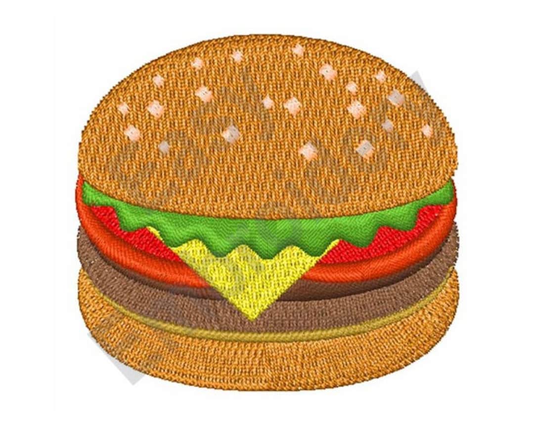 Hamburger - Machine Embroidery Design - Etsy