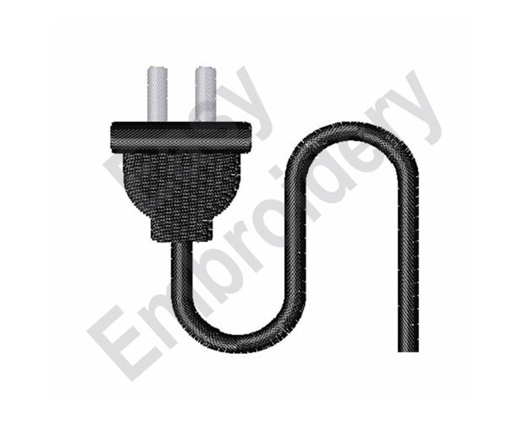 Electric Plug - Machine Embroidery Design - Etsy