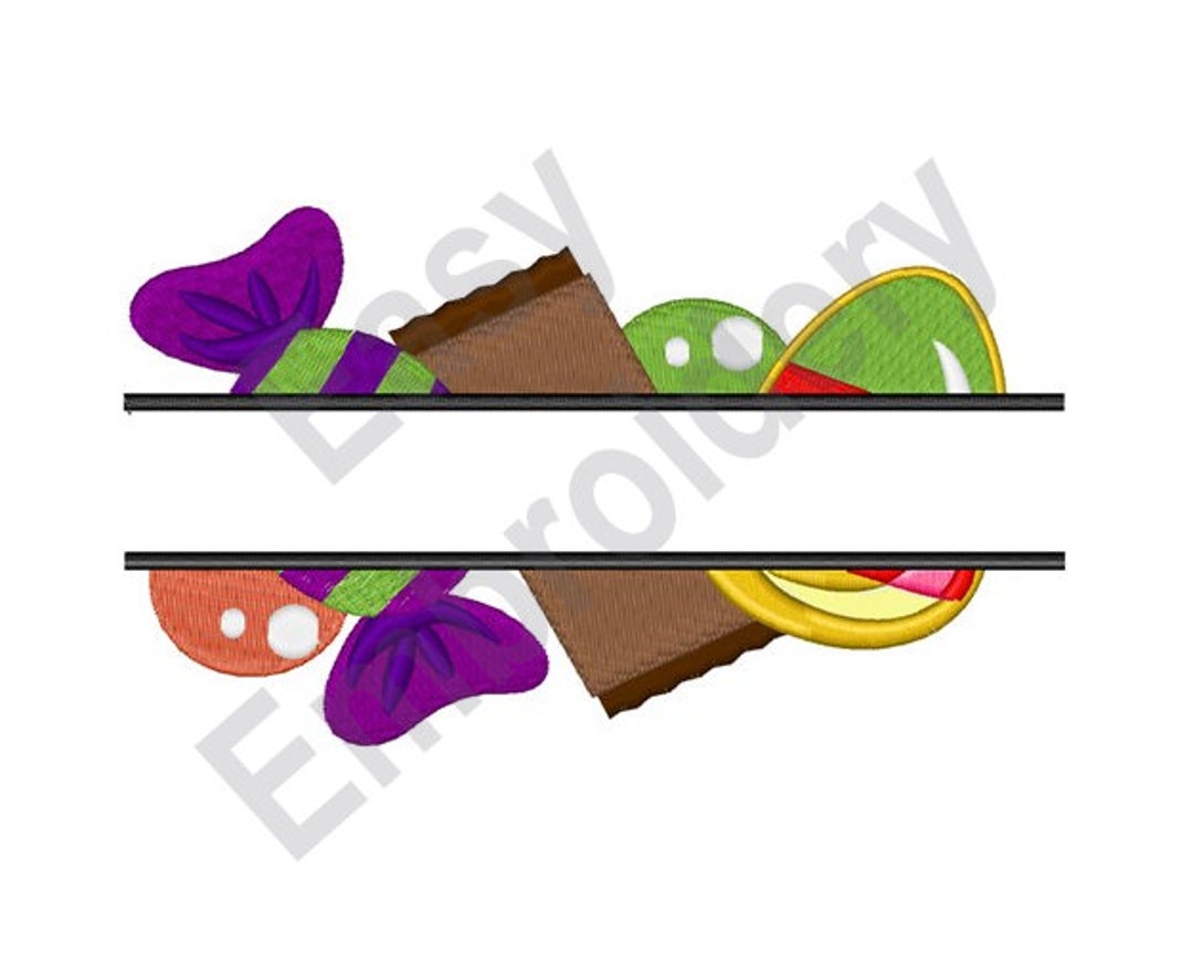 Halloween Candy Name Drop - Machine Embroidery Design - Etsy