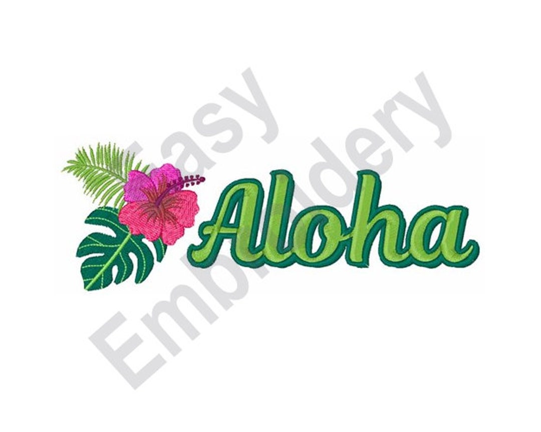 Aloha Flower - Machine Embroidery Design - Etsy