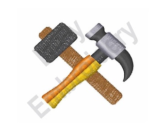 Small Crossed Hammers Machine Embroidery Design - Etsy