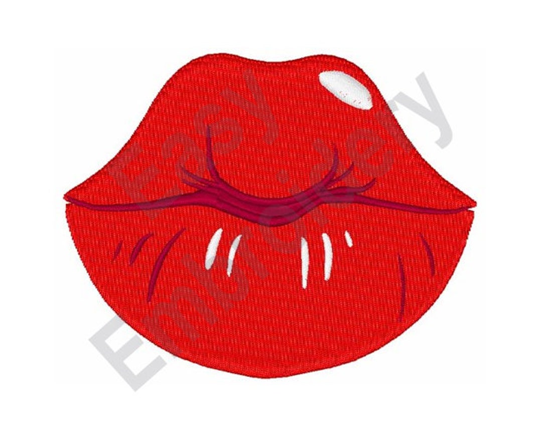 Puckered Lips - Machine Embroidery Design - Etsy