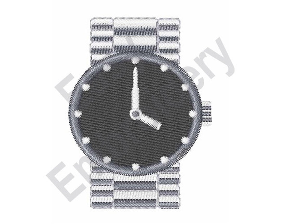 Wrist Watch - Machine Embroidery Design - Etsy