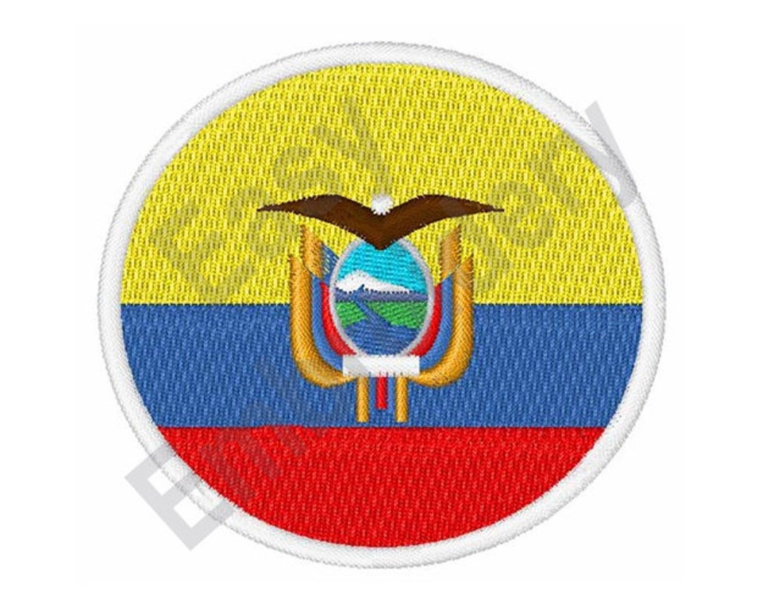 Ecuador Flag - Machine Embroidery Design - Etsy