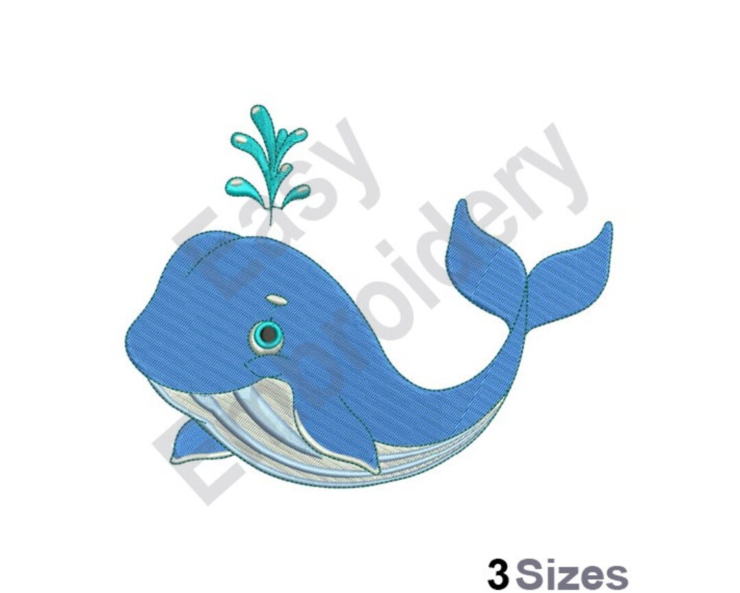 Whale - Machine Embroidery Design - Etsy