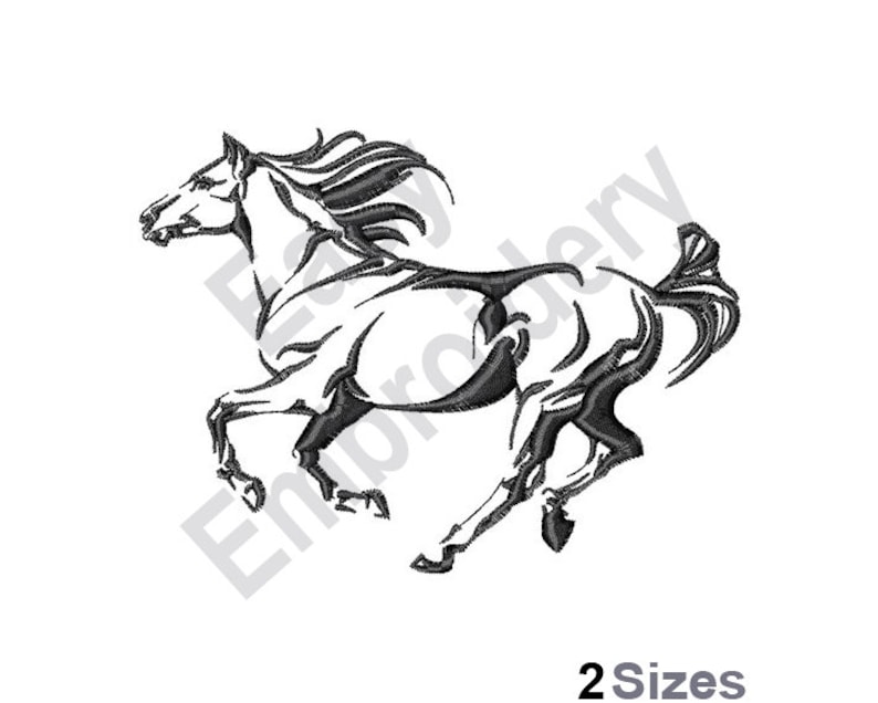 Running Horse Machine Embroidery Design Horse Embroidery - Etsy