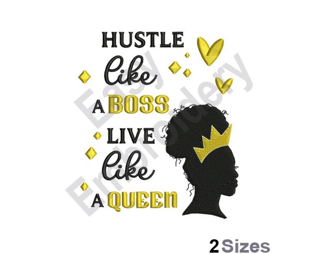 Live Like A Queen - Machine Embroidery Design - Etsy