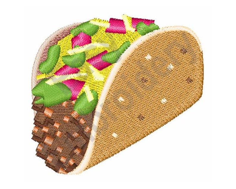 Taco Machine Embroidery Design - Etsy