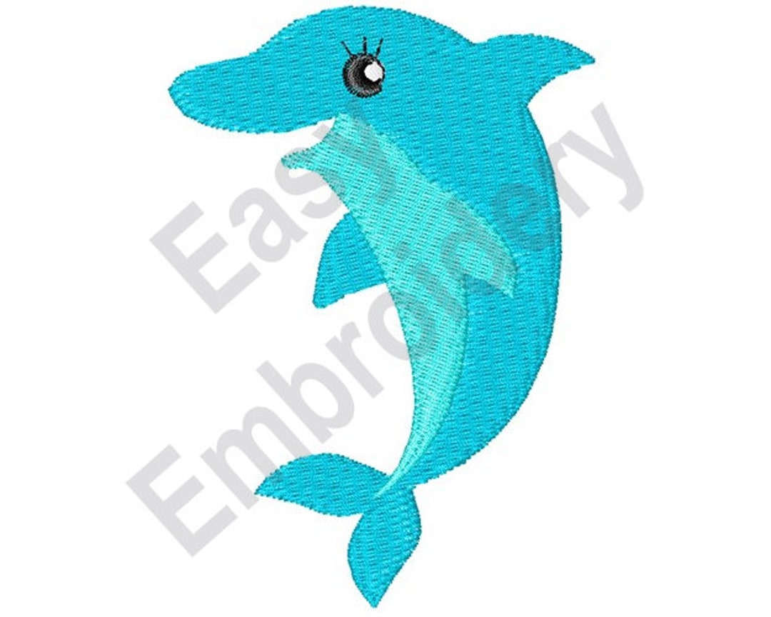 Cartoon Dolphin - Machine Embroidery Design - Etsy
