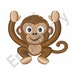 Monkey - Machine Embroidery Design - Etsy