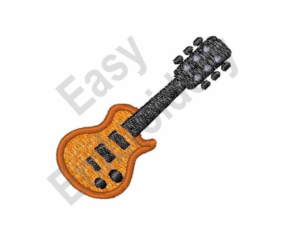Guitar Machine Embroidery Design - Etsy